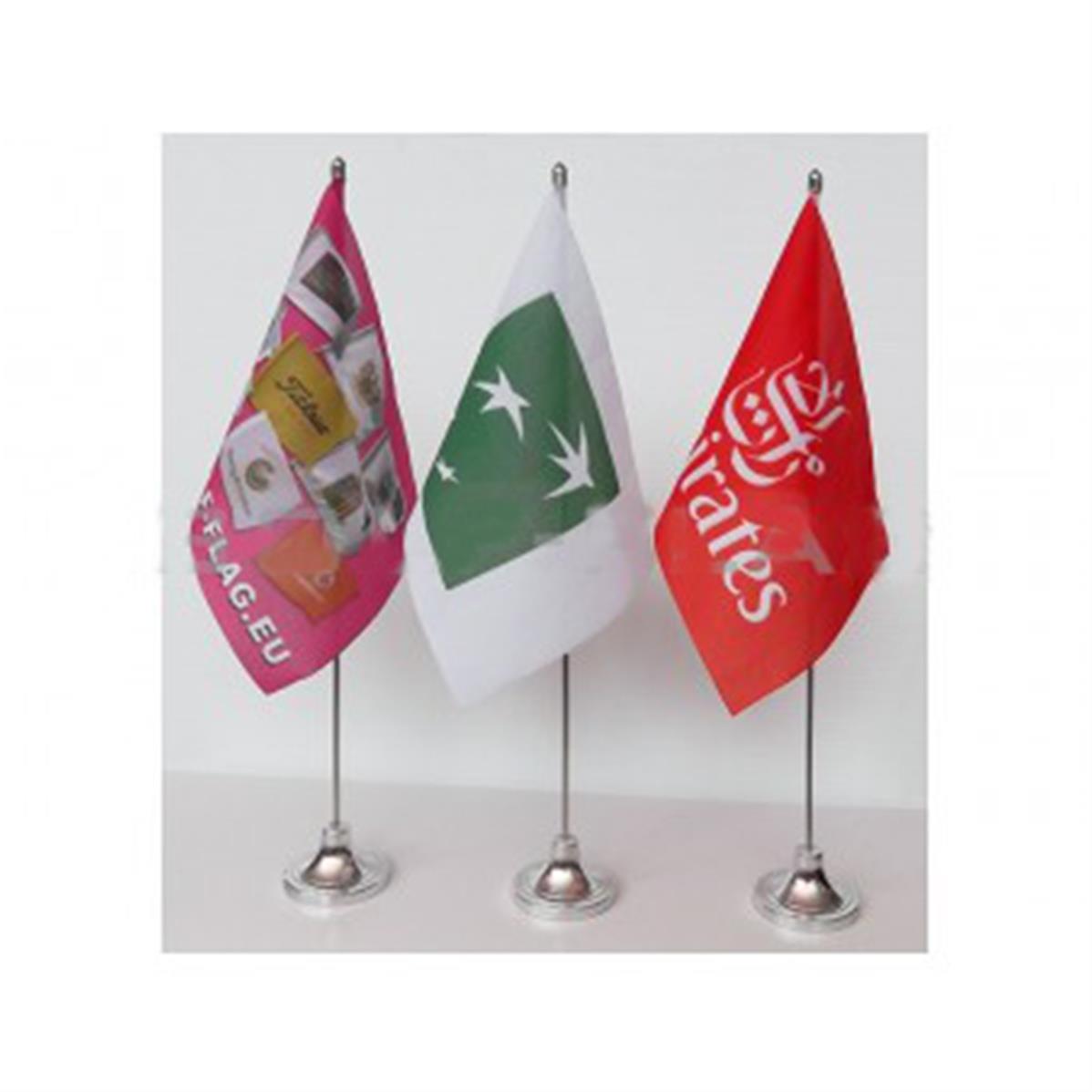 Drapeau de table sérigraphiés, Commandez en ligne sur greenmark.fr